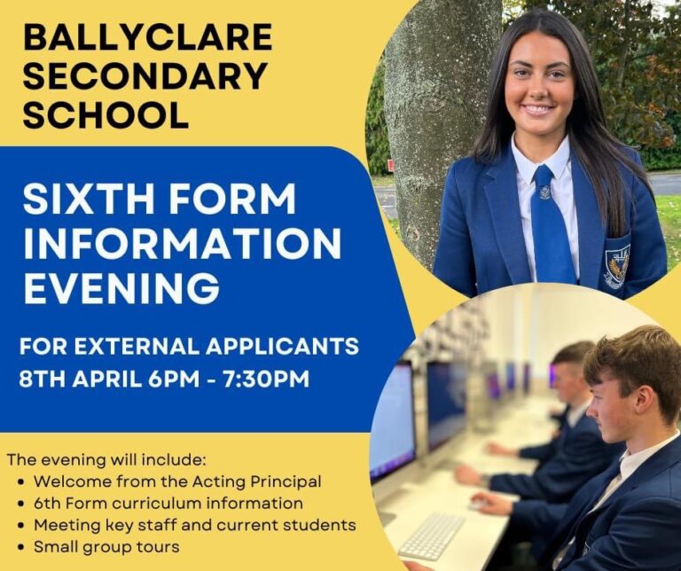 Sixth Form Information Evening - Ballyclare Secondary School